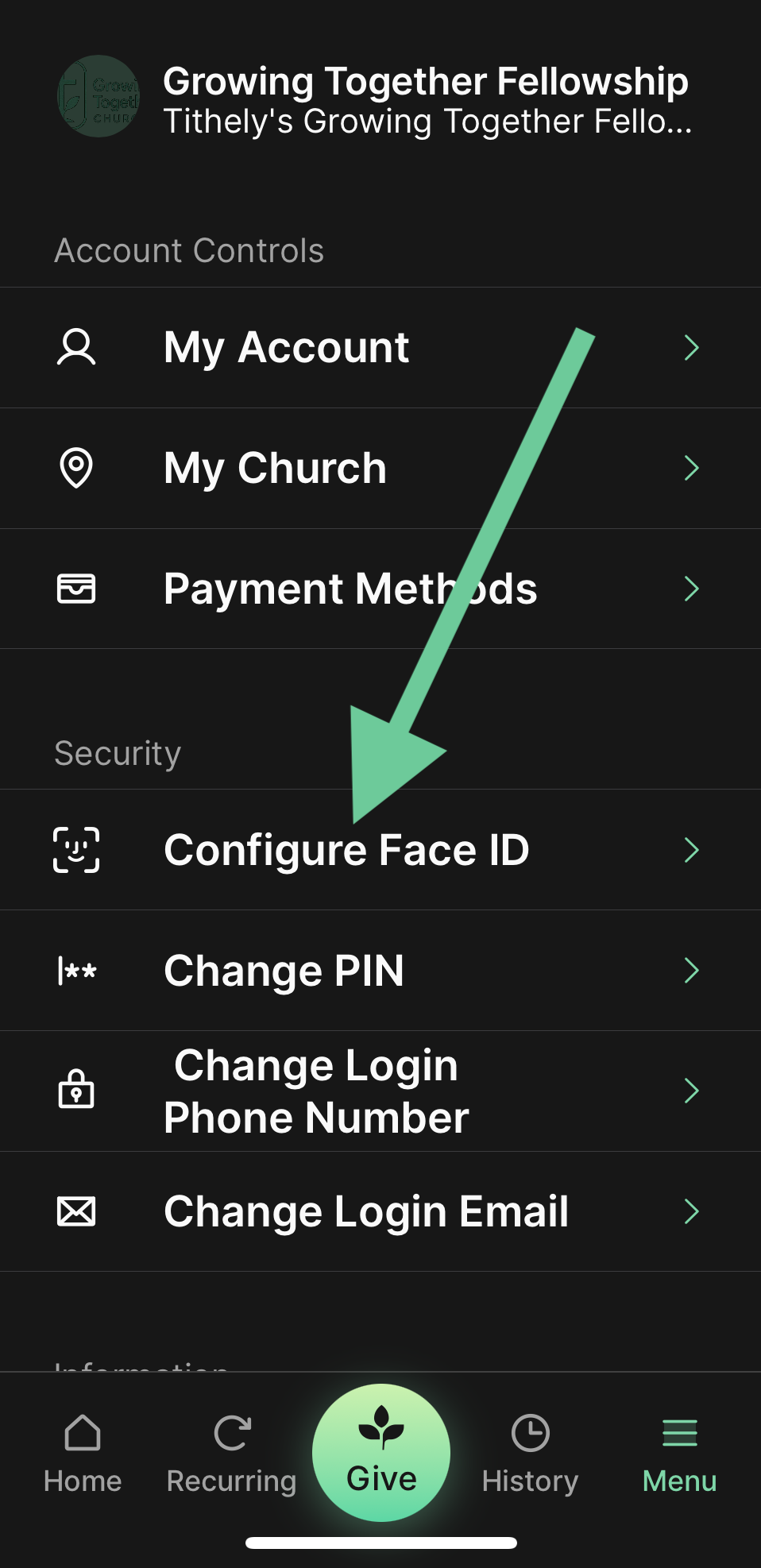 How to Use Face ID for PIN Entry in the Tithely Giving App – Tithely