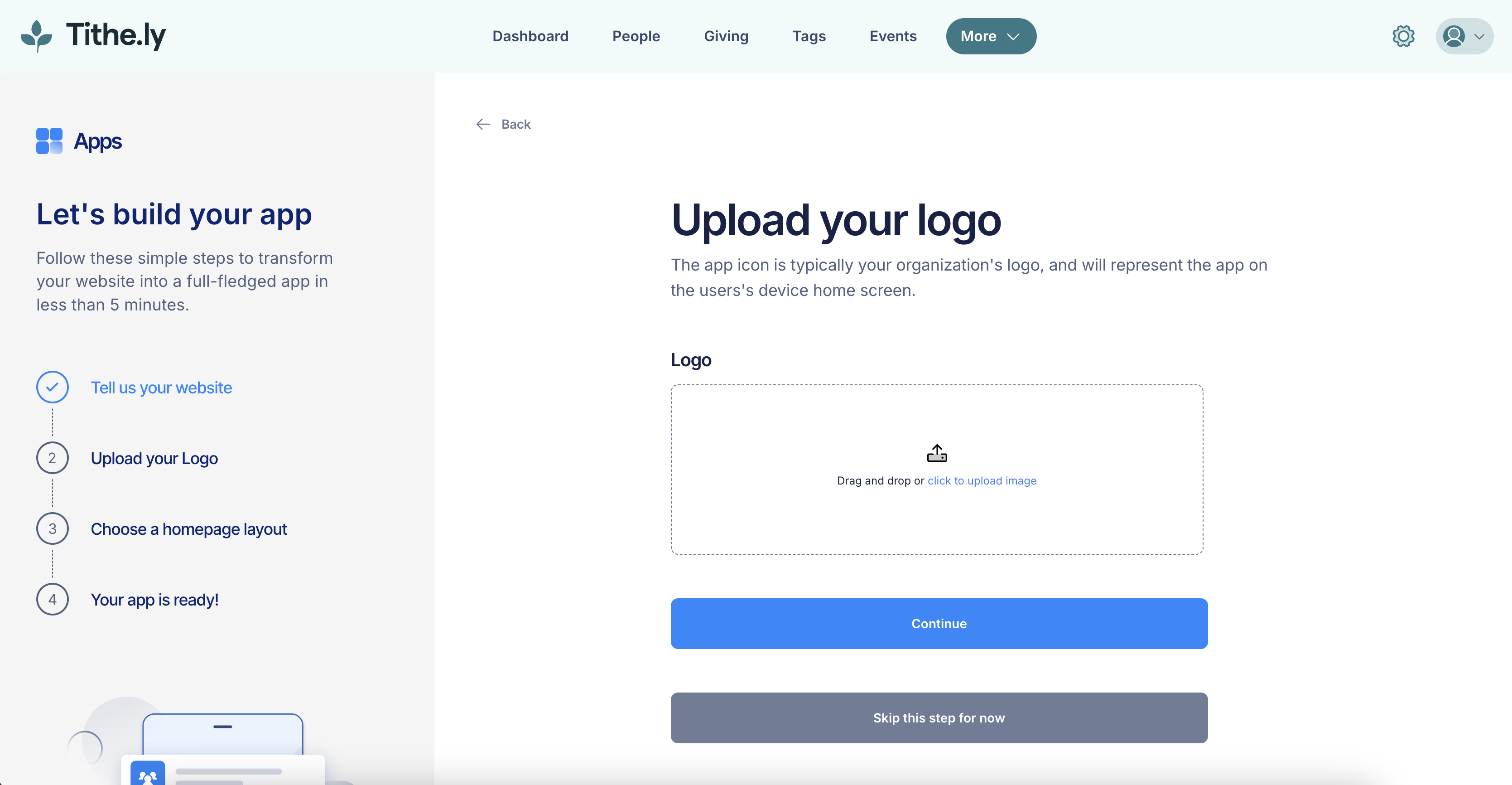 Getting Started Designing Your App – Tithely